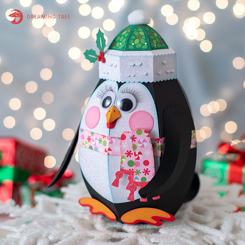 Googly Penguin Gift Box SVG - SVG Files For Cricut and Silhouette ...