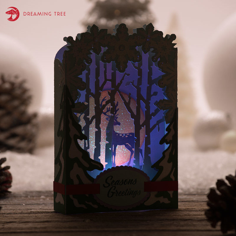 Winterscape Card SVG - SVG Files For Cricut and Silhouette - 3DSVG.com