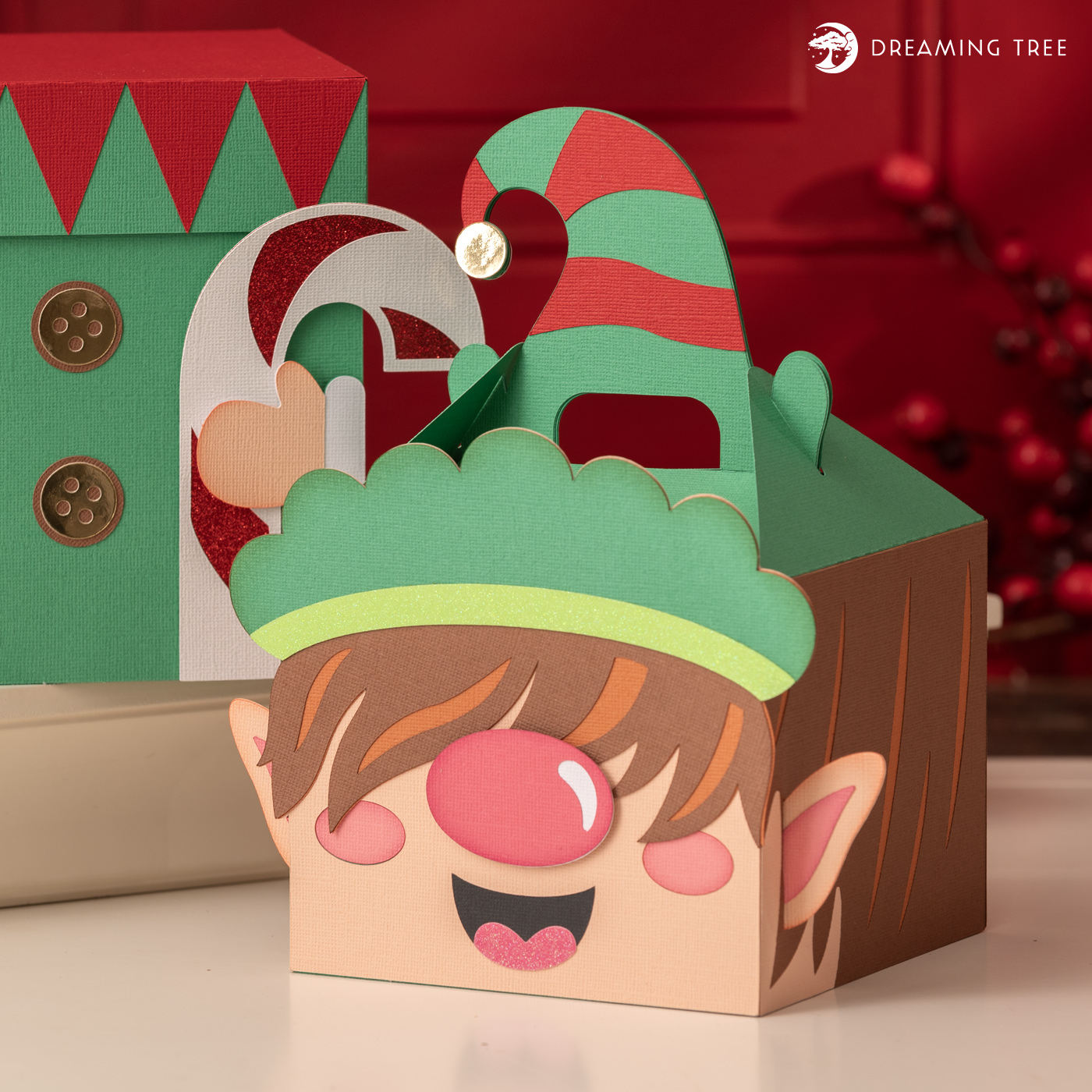 Elf Gnome Gift Box SVG Premium SVG File for Cricut, Silhouette CAMEO ...