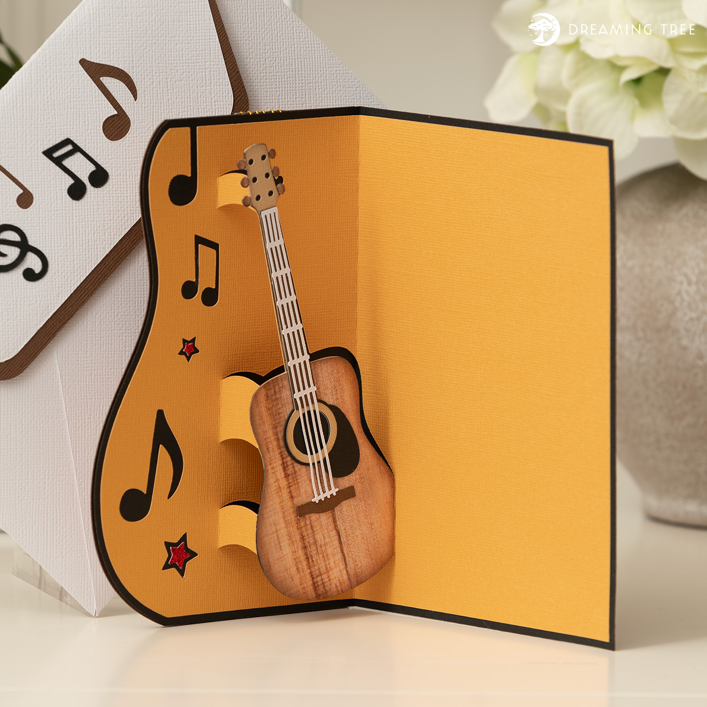 Guitar Pop Up Card Premium 3D SVG file for Cricut, Silhouette CAMEO ...